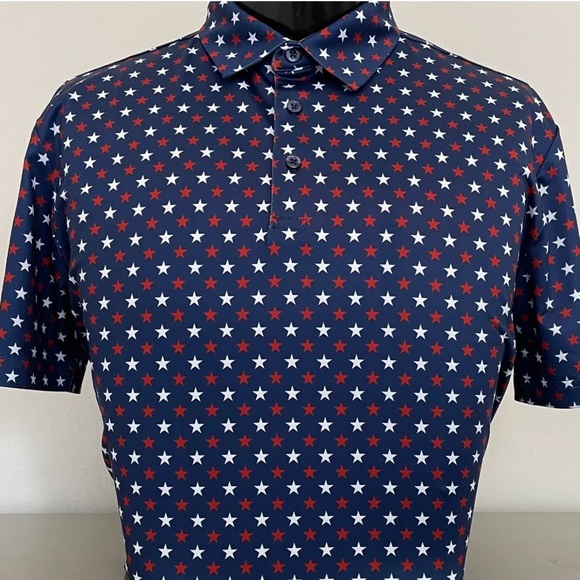 Coby Stevens | Shirts | Cs Navy Star Print Polo | Poshmark